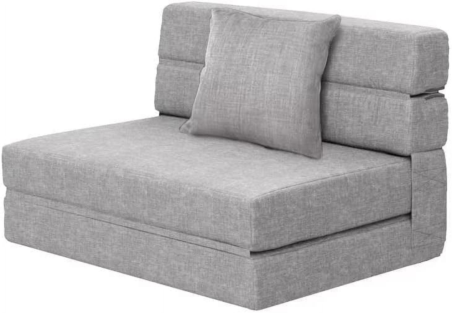 Folding Sofa Bed Couch Memory Foam Fold Out Chair Bed with Pillow ...