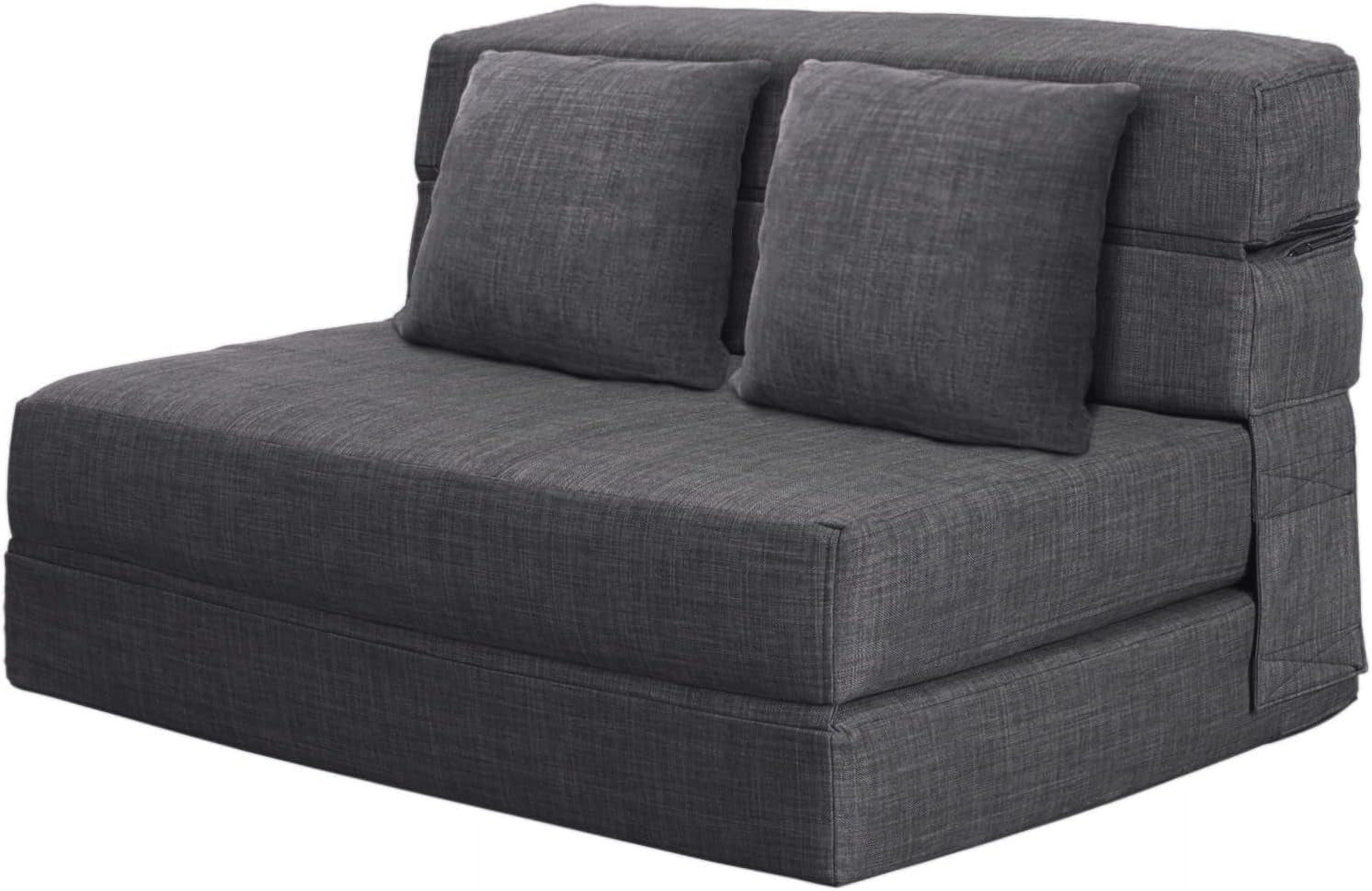 Folding Sofa Bed Couch Memory Foam Fold Out Chair Bed with Pillow ...