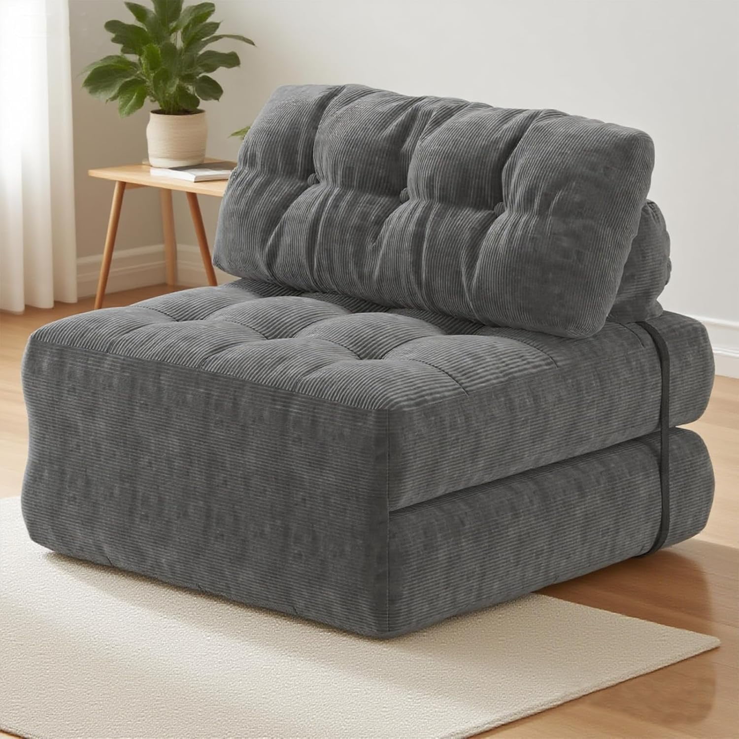 Folding Sofa Bed, Floor Folding Couch with Pillow, Futon Sofa Bed ...