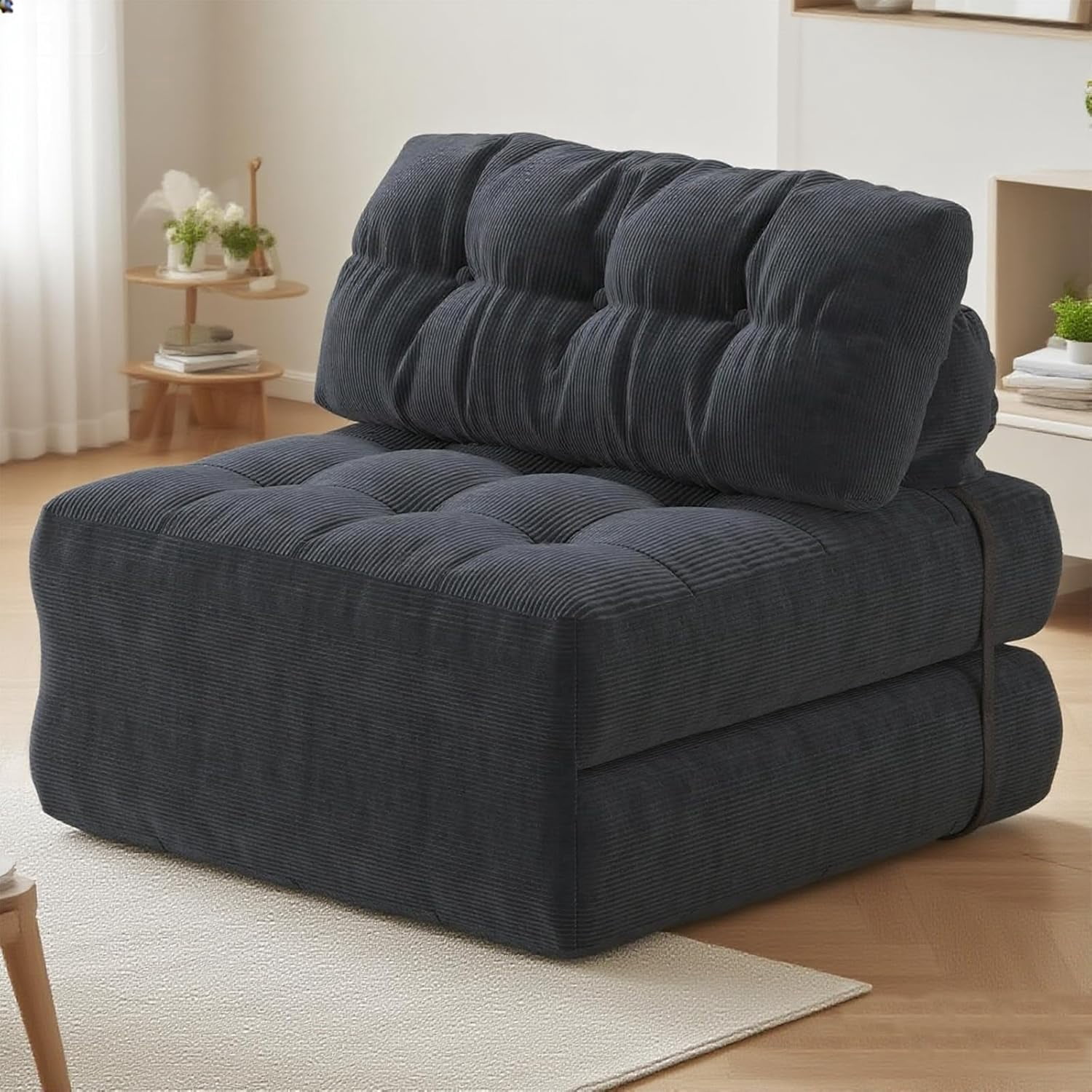 Folding Sofa Bed, Floor Folding Couch with Pillow, Futon Sofa Bed ...