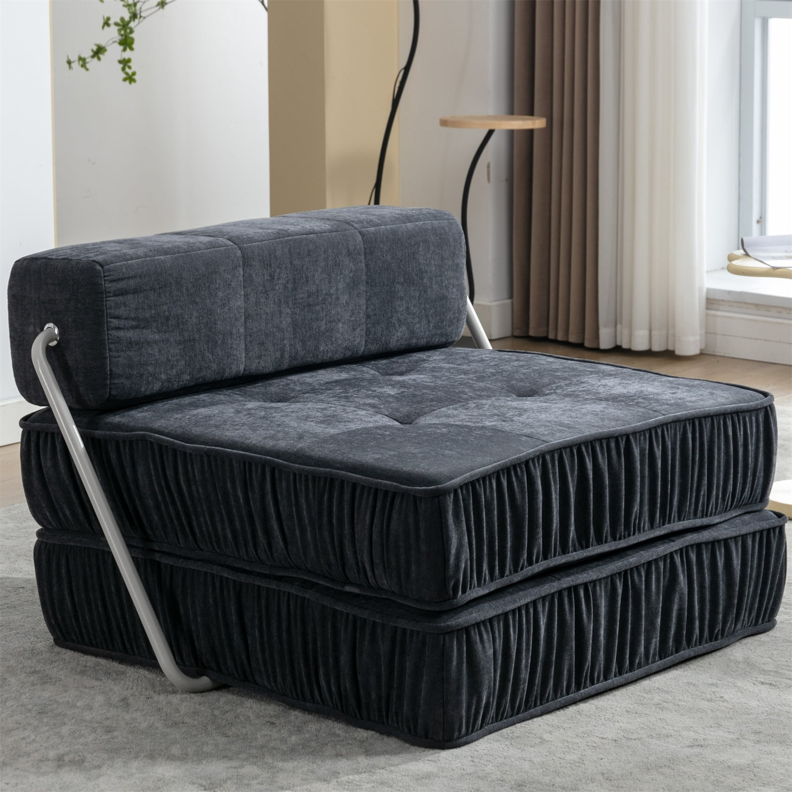 Folding Sofa Bed, Futon Sleeper Sofa Couch with Sleeping Mattress and ...
