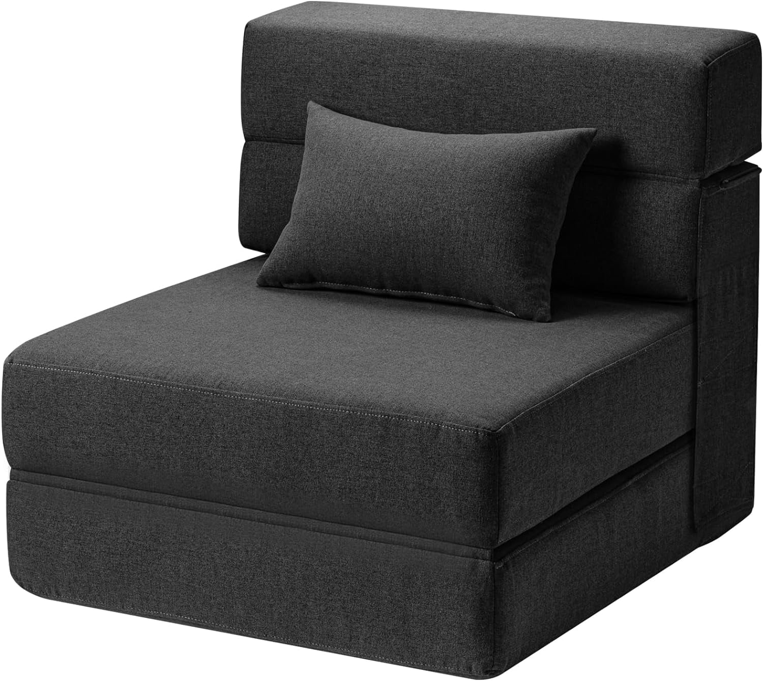 Folding Sofa Bed with Pillow- Convertible Chair Floor Couch & Sleeping ...