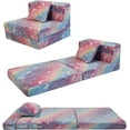 Folding Sofa for , Corduroy Fold Out Futon Chair, Small Foldable Floor ...