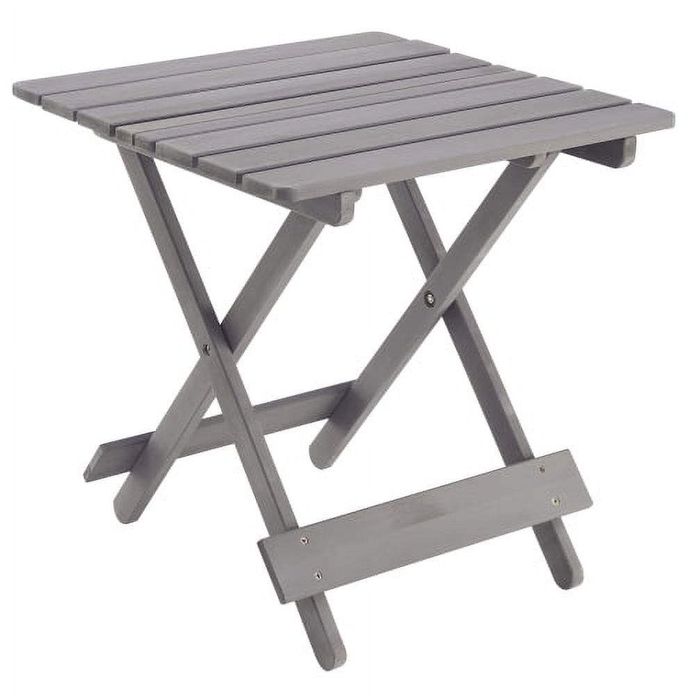 Folding Square Patio Table - Outdoor Solid Wood Table for Backyard ...