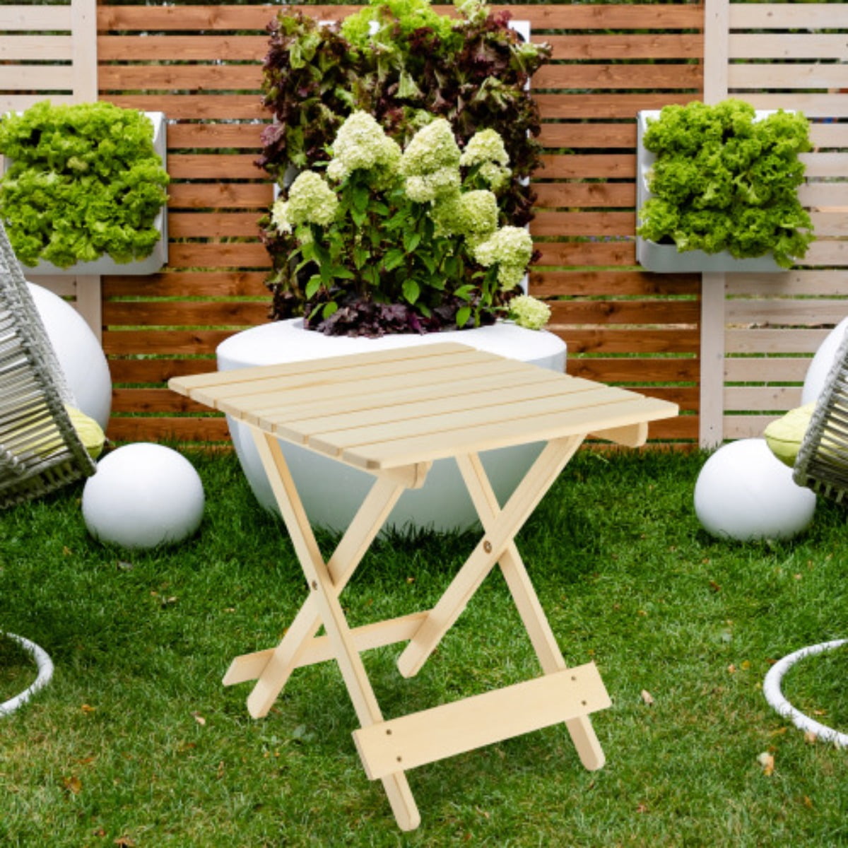 Folding Square Table Patio Outdoor solid wood Table for Backyard ...
