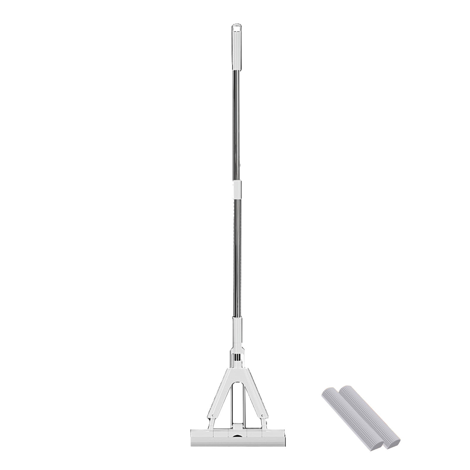 Folding Squeeze Mop Set, Retractable Rod Hand-Free Lazy Mop, Cleaning ...