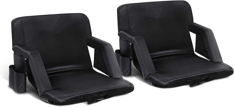 Folding Stadium Seats for Bleachers w/Back Support, Bleacher Chair w ...