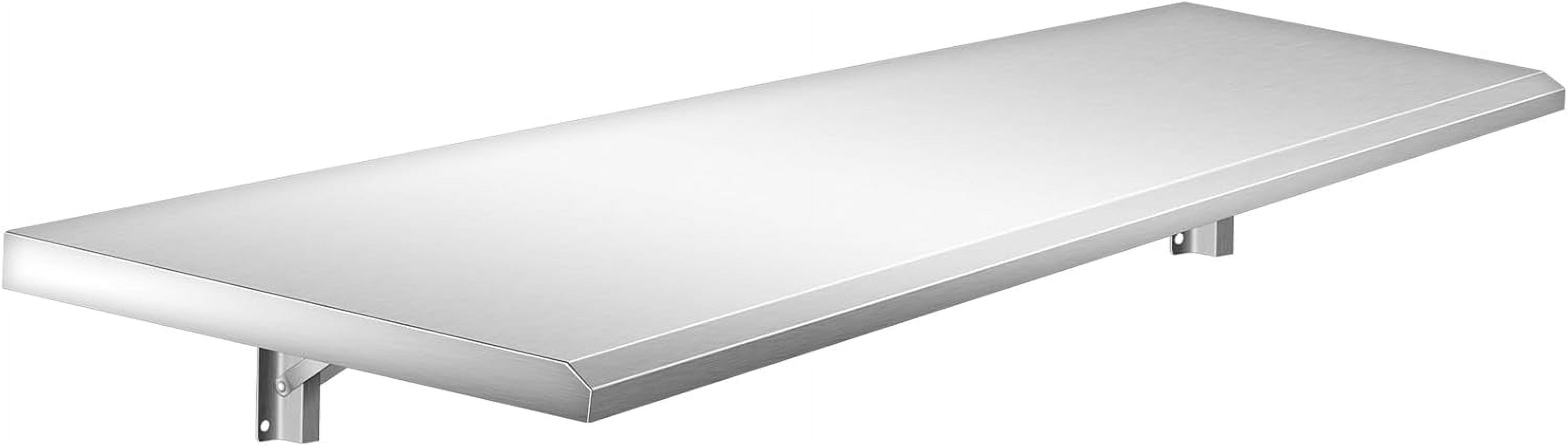 Folding Stainless Steel Concession Shelf for Food Trailers 72" x 12 ...