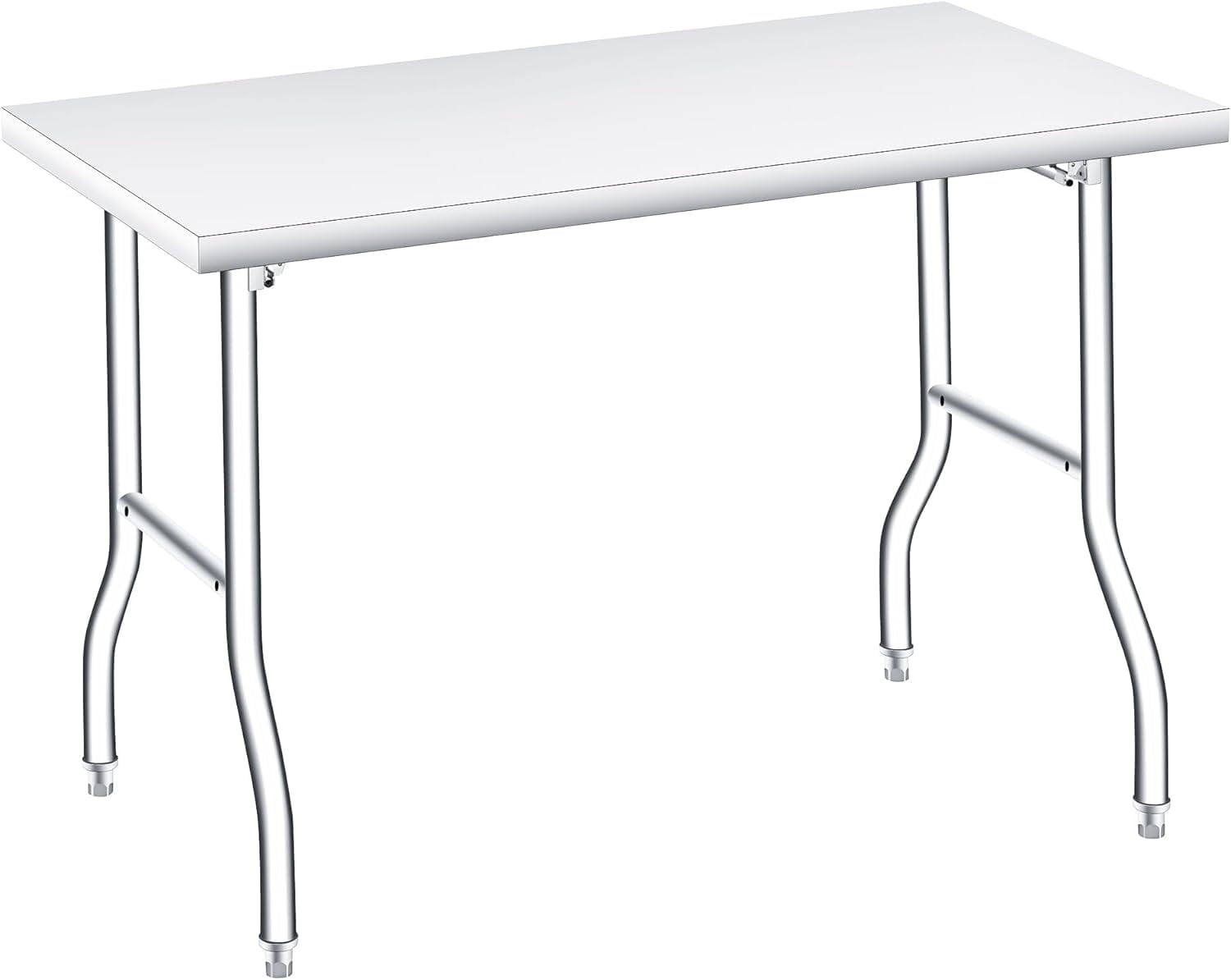 Folding Stainless Steel Table, 400LB Capacity Heavy-Duty Prep Table (No ...