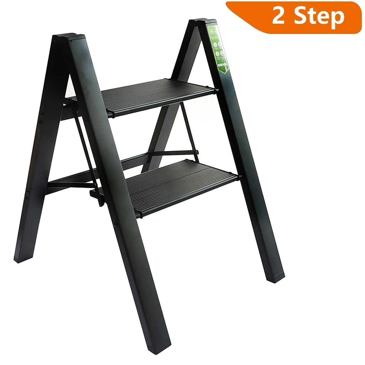 Folding Step Ladders (2-Step / 3-Step / 4-Step) Heavy Duty Aluminum ...