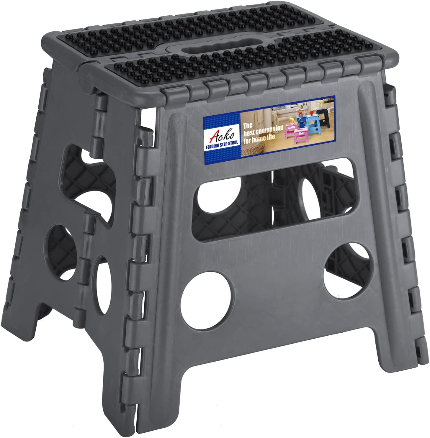 Folding Step Stool 13 inch Heavy Duty Plastic Foldable Step Stool for ...