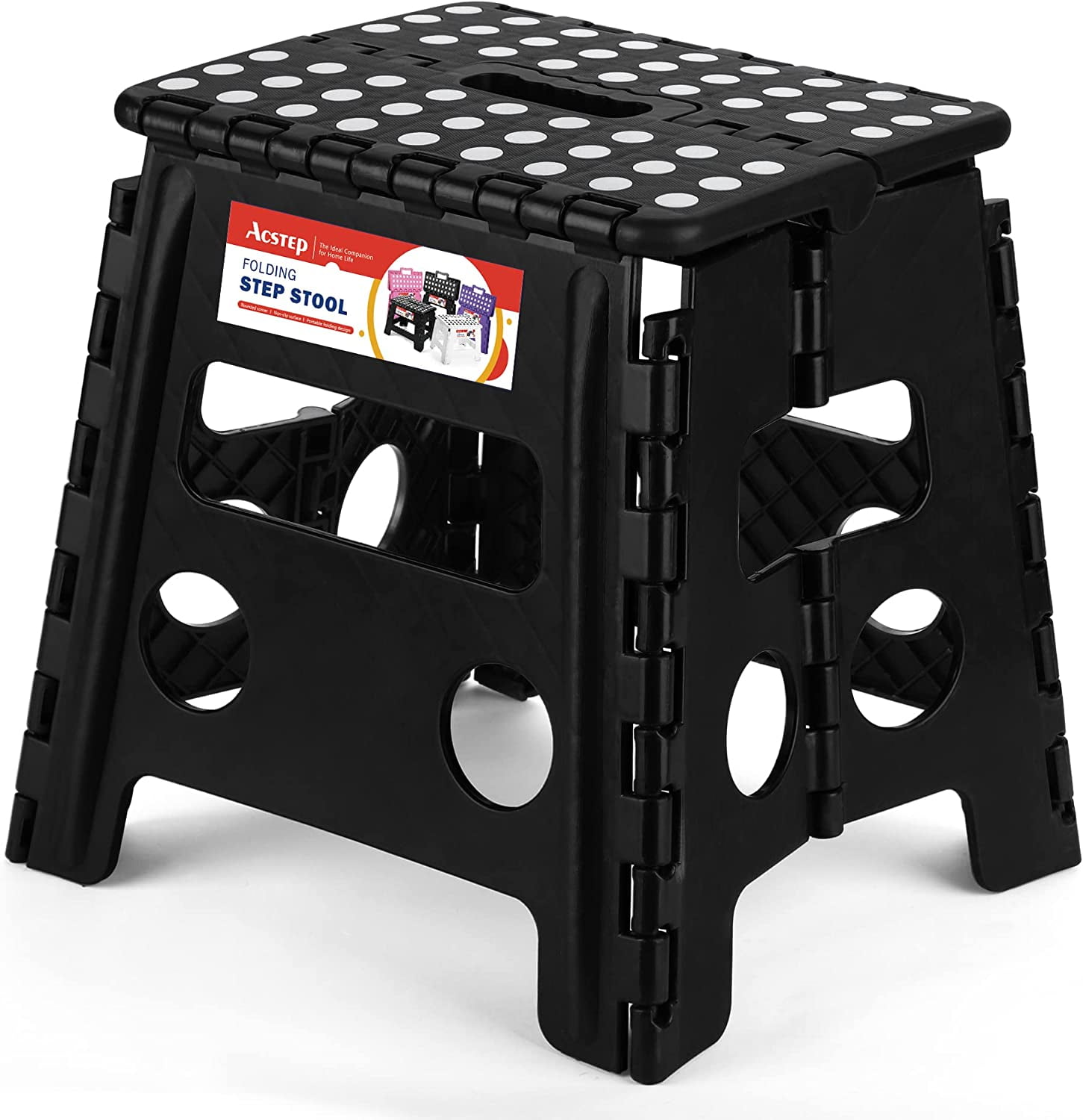 Folding Step Stool - 13 inch Height Premium Heavy Duty Foldable Stool ...