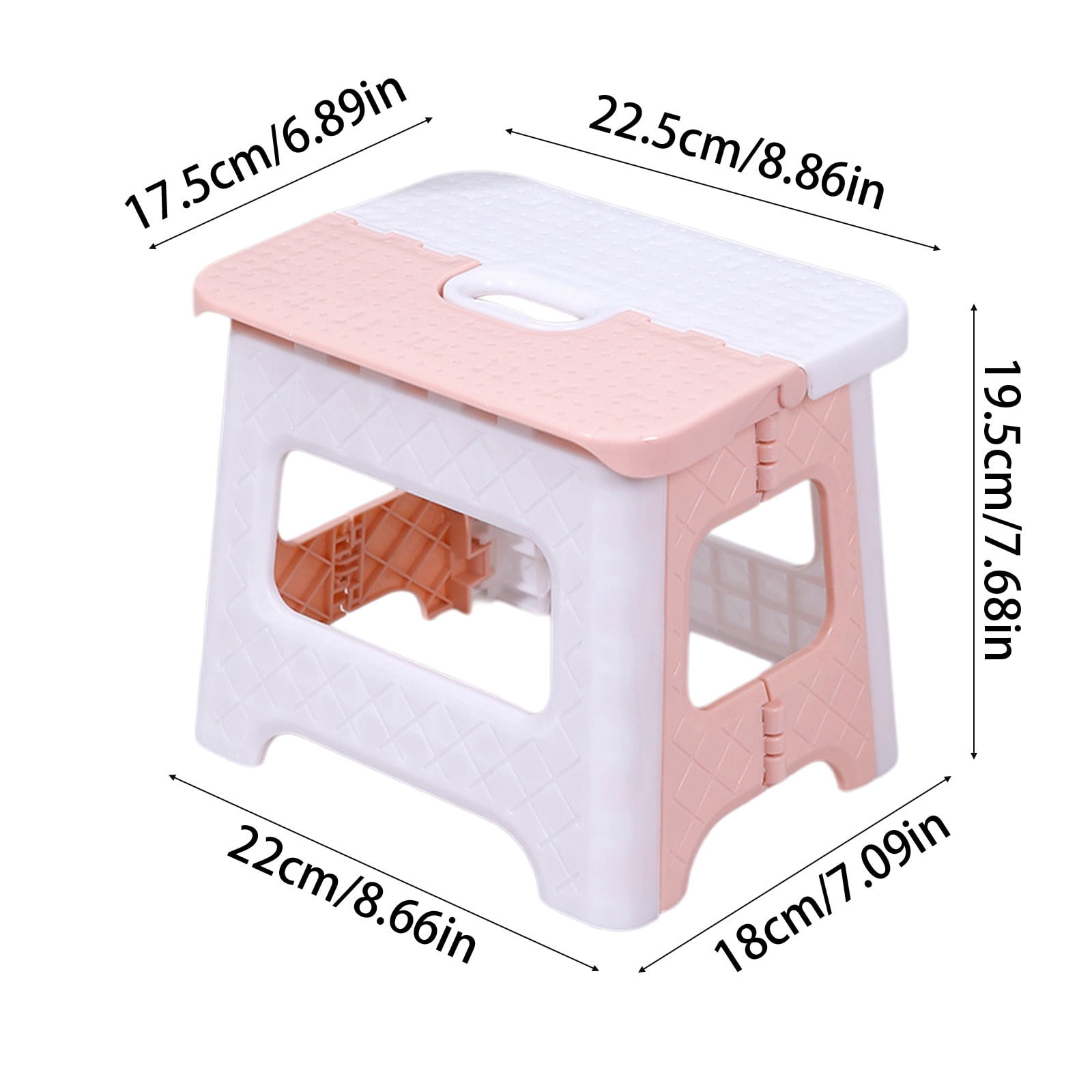 Folding Step Stool - 7.68 inch Height Premium Heavy Duty Foldable Stool ...