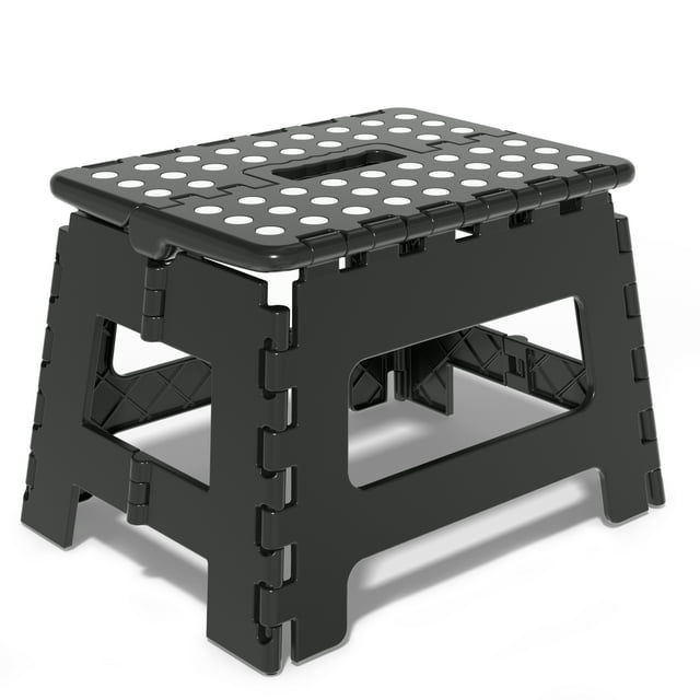 9 Inch Plastic Folding Step Stool for Adults & Kids, 300 lbs Capacity ...