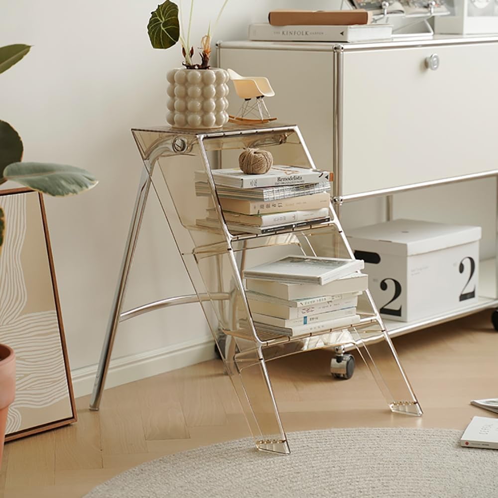 Folding Step Stool for Adults, 3 Step Ladder for Kitchen, Library Step ...