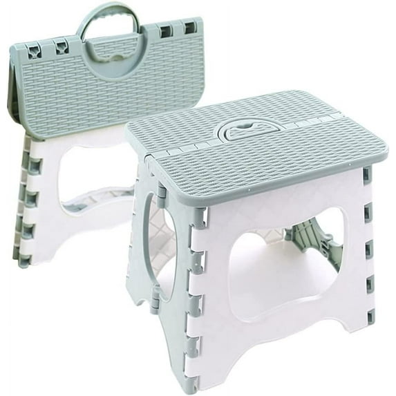 Folding Step Stool Compact Plastic Foldable Step Stool Holds Up to 300 ...