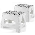 Folding Step Stool with Handle (2-Pack)- 9 Inch Anti Slip Collapsible Stool - Holds Up to 300 ...