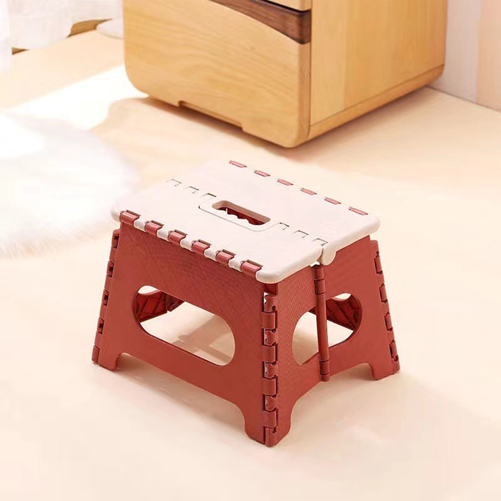 Folding Step Stool Kids Step Stool Holds Up to 220 lb Plastic Foldable ...