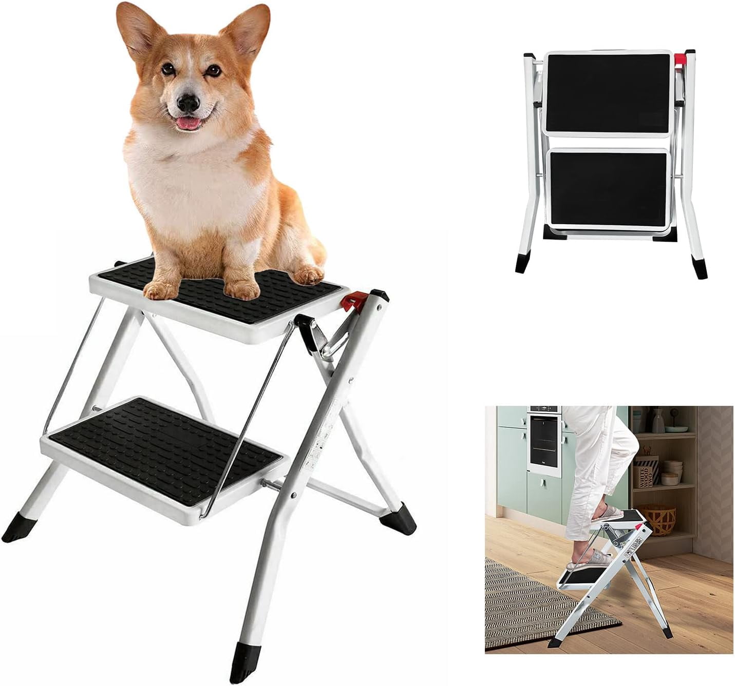 Folding Step Stool Kitchen Stool Mini Step Ladder Foldable Stool Max ...