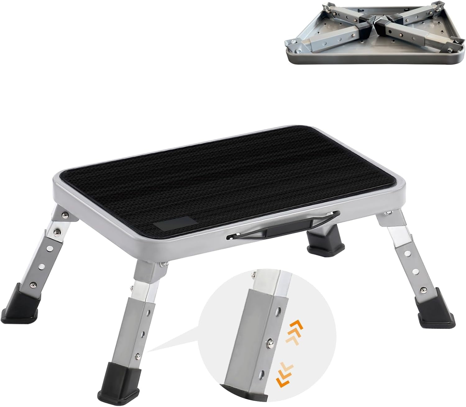 Folding Step Stool, RV Steps, Height Adjustable Stepping Stool, Camper ...