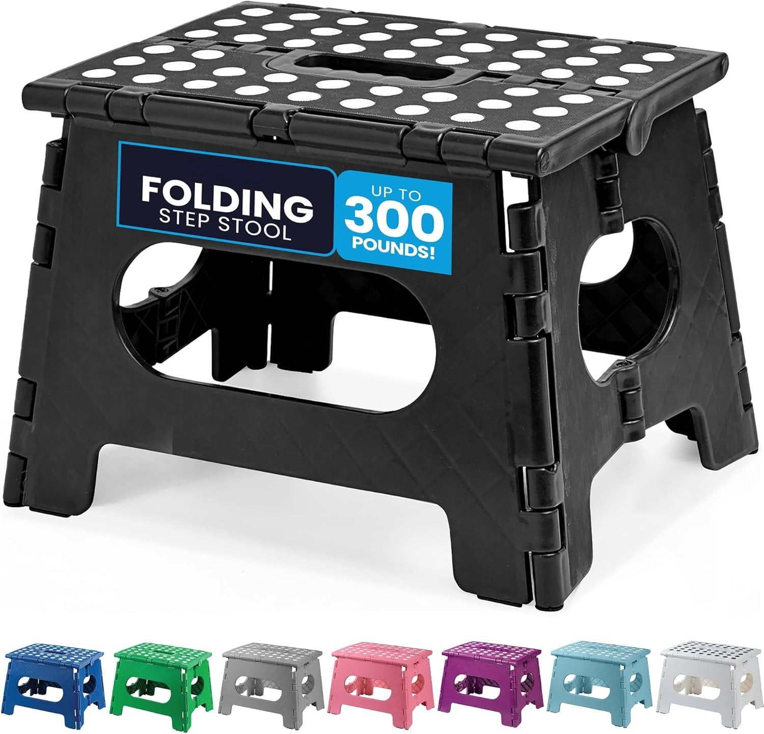 Folding Step Stool - Sturdy Collapsible Stool to Support and Safe for ...