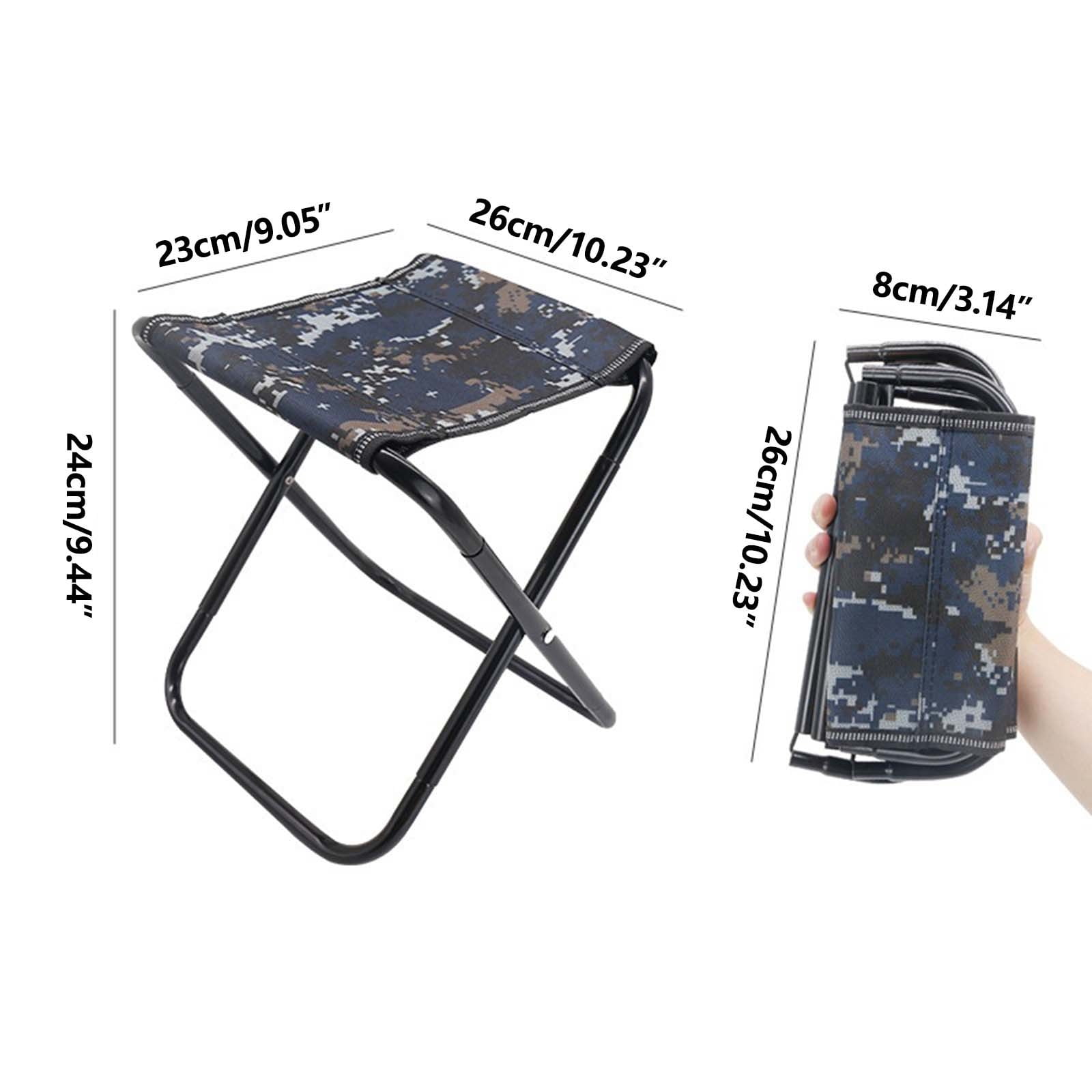 Folding Stool 17.8 Height Heavy Duty Camping Stool Outdoor Portable ...