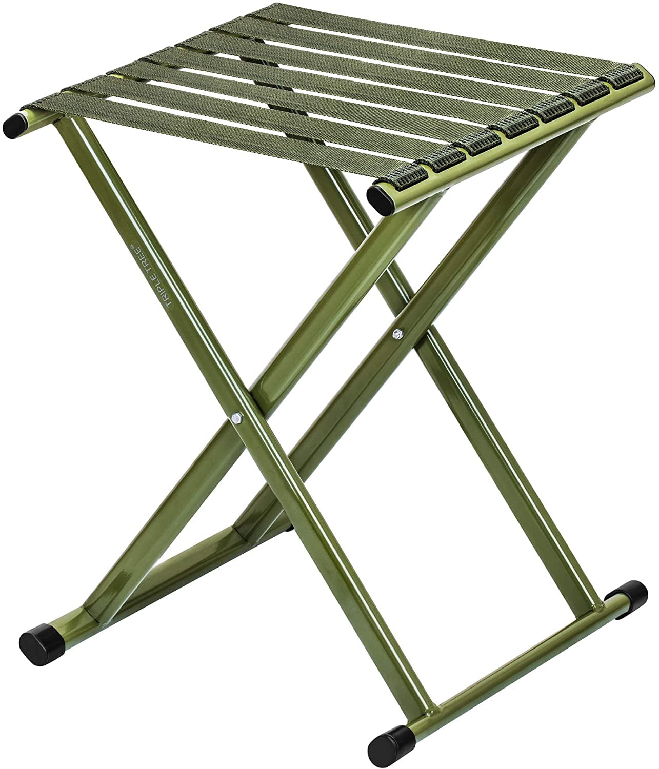 Folding Stool 17.8" Height Heavy Duty Camping Stool Outdoor Portable ...