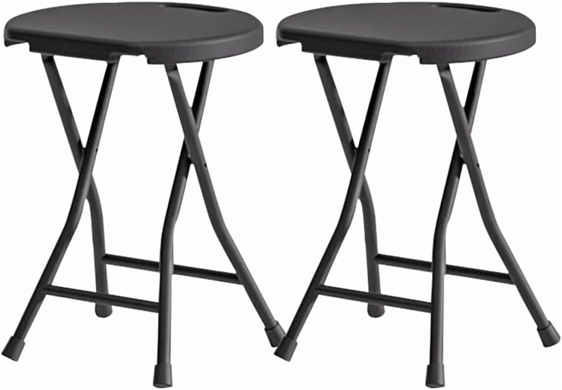 Folding Stool, 2 Pcs Backless 18 inch Folding Bar Stool with Portable ...