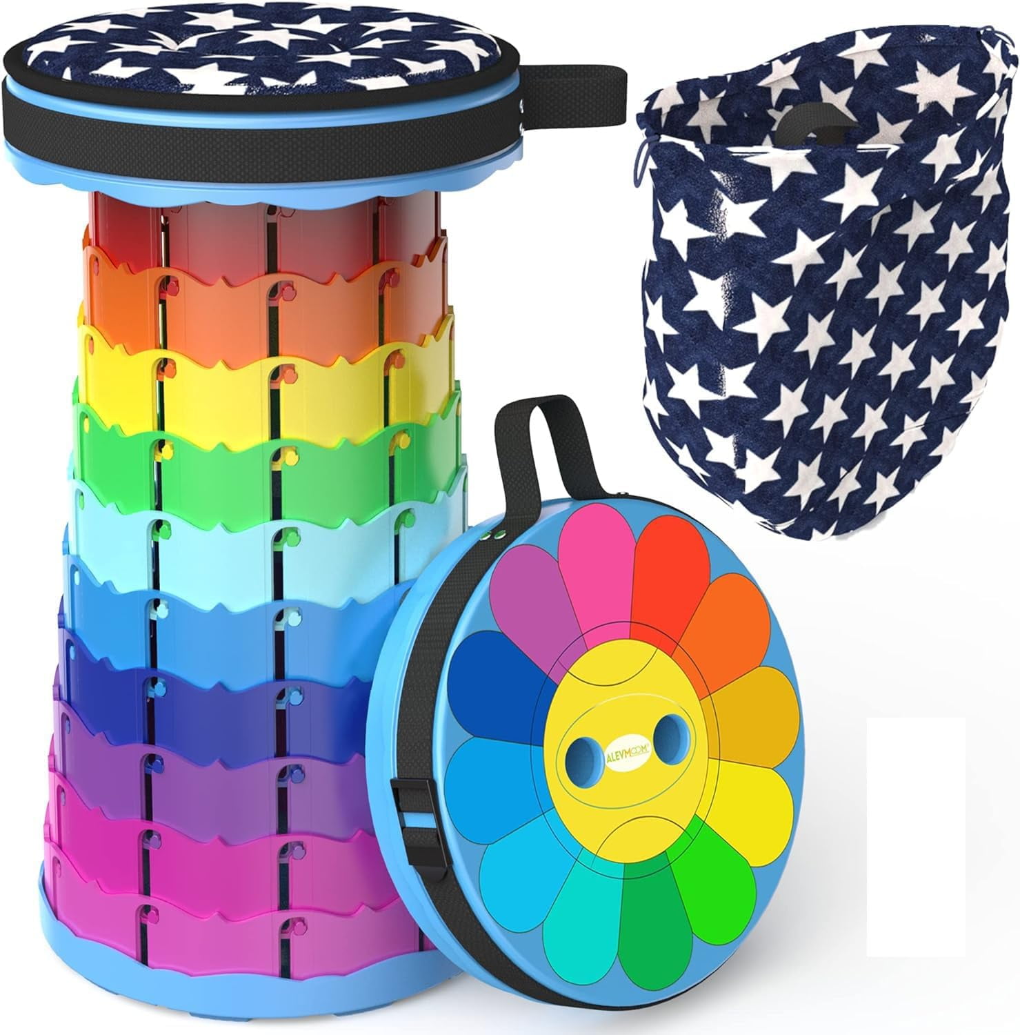 Folding Stool, Adjustable, Portable, Lightweight, Safety and Stability ...