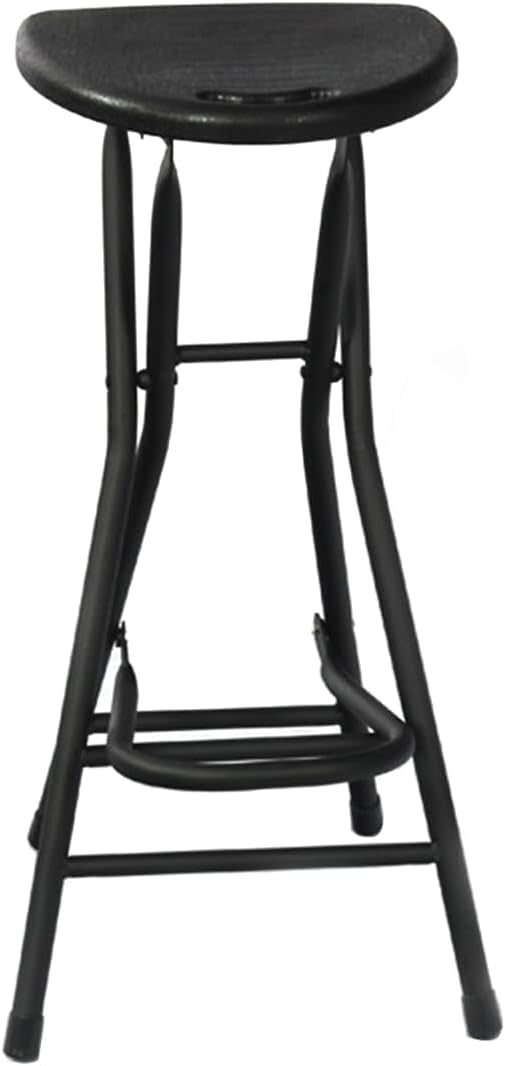 Folding Stool, Black 28 inch Foldable Stools for Adults Folding Bar ...