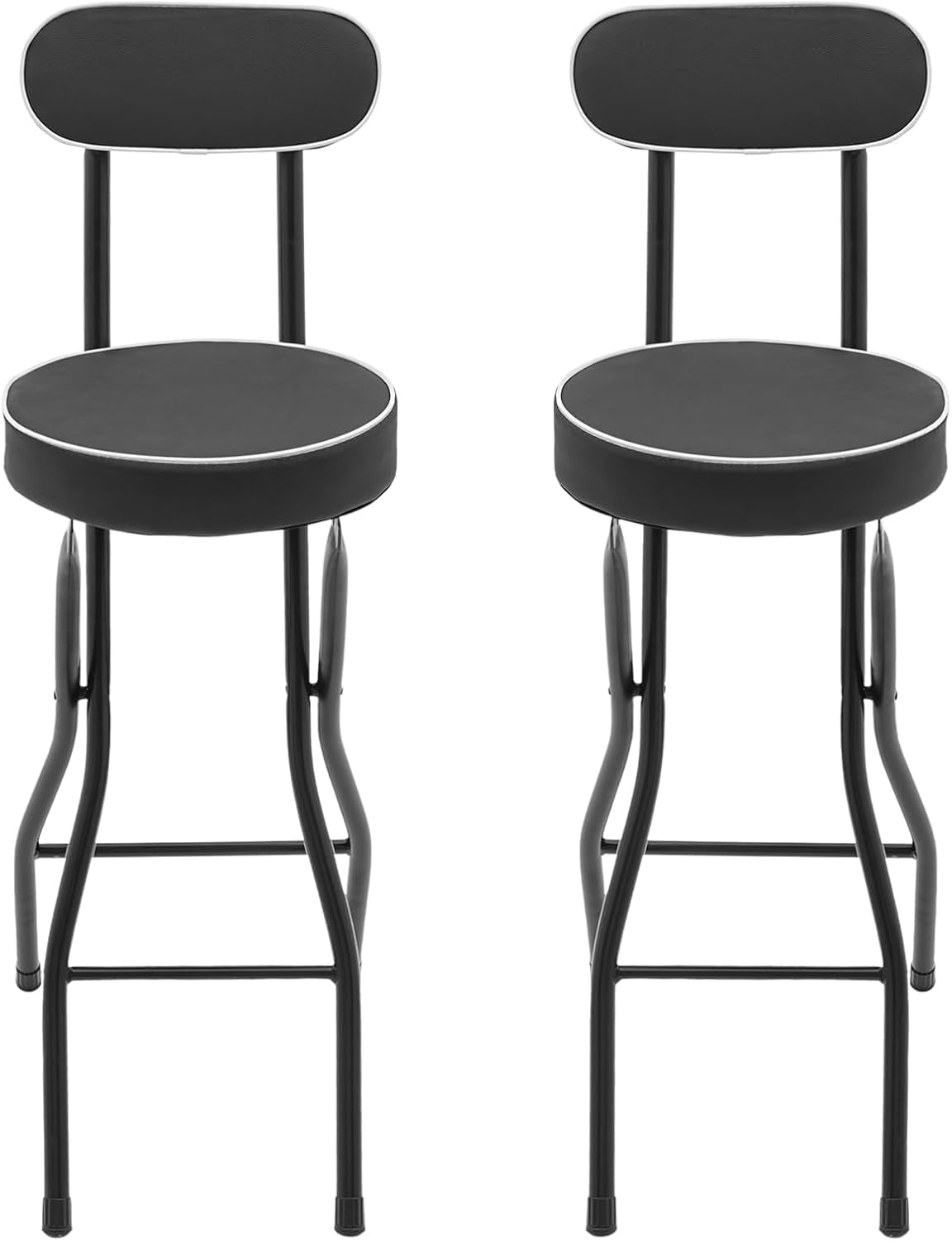 Folding Stool, Cushioned Padded Folding Stool Portable Bar Stool with ...