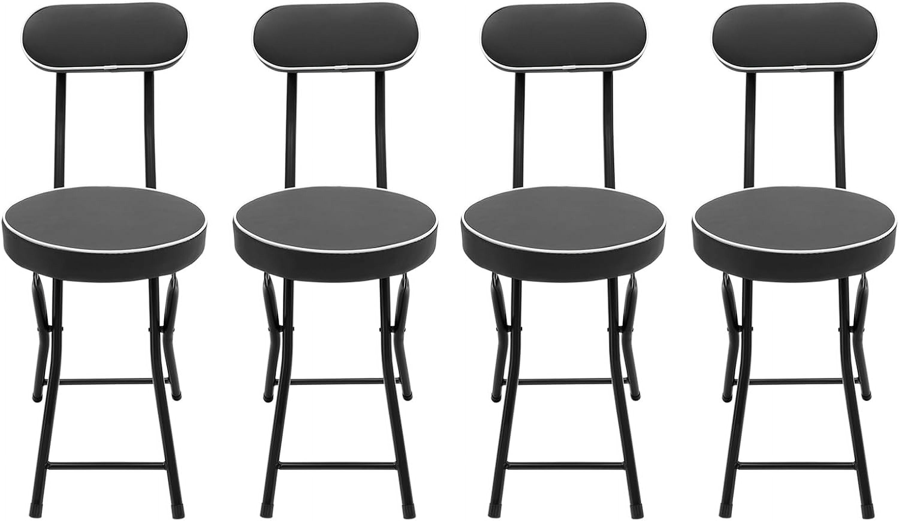 Folding Stool, Cushioned Padded Folding Stool Portable Bar Stool with ...