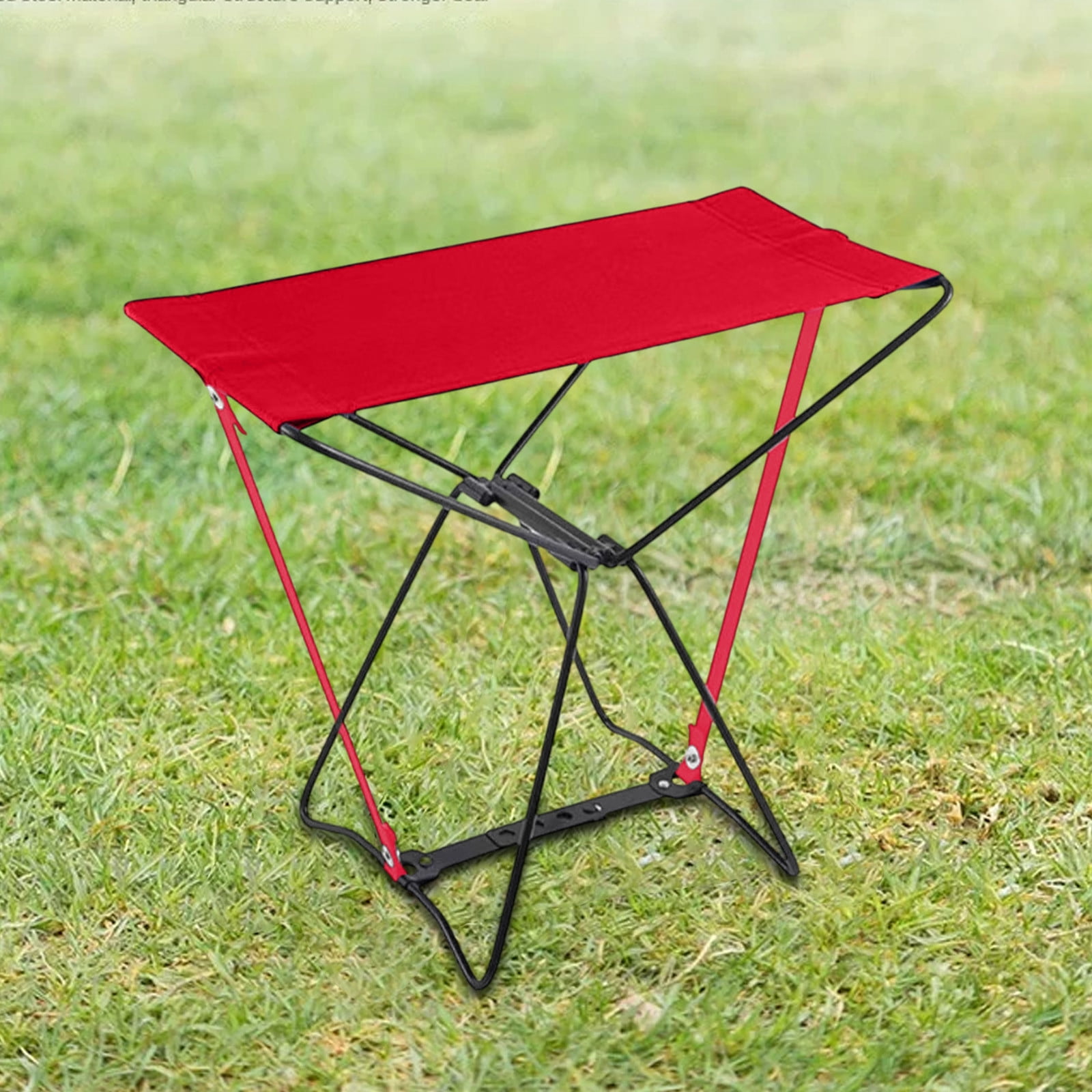 Folding Stool Outdoor Portable,Compact Camping Chair with Steel Frame ...