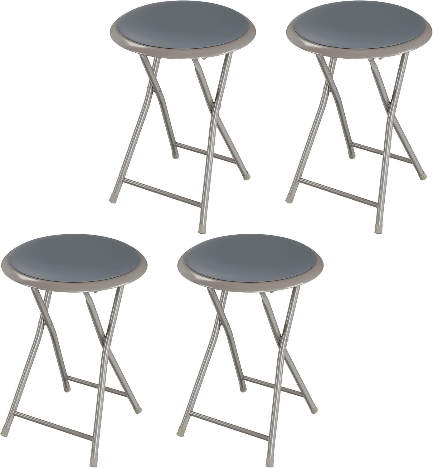 Folding Stool Set - Set of Four 18-Inch Stools with 225lb Capacity for ...