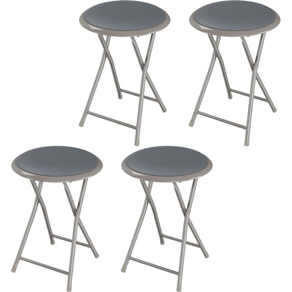 Folding Stool Set - Set of Four 18-Inch Stools with 225lb Capacity for ...