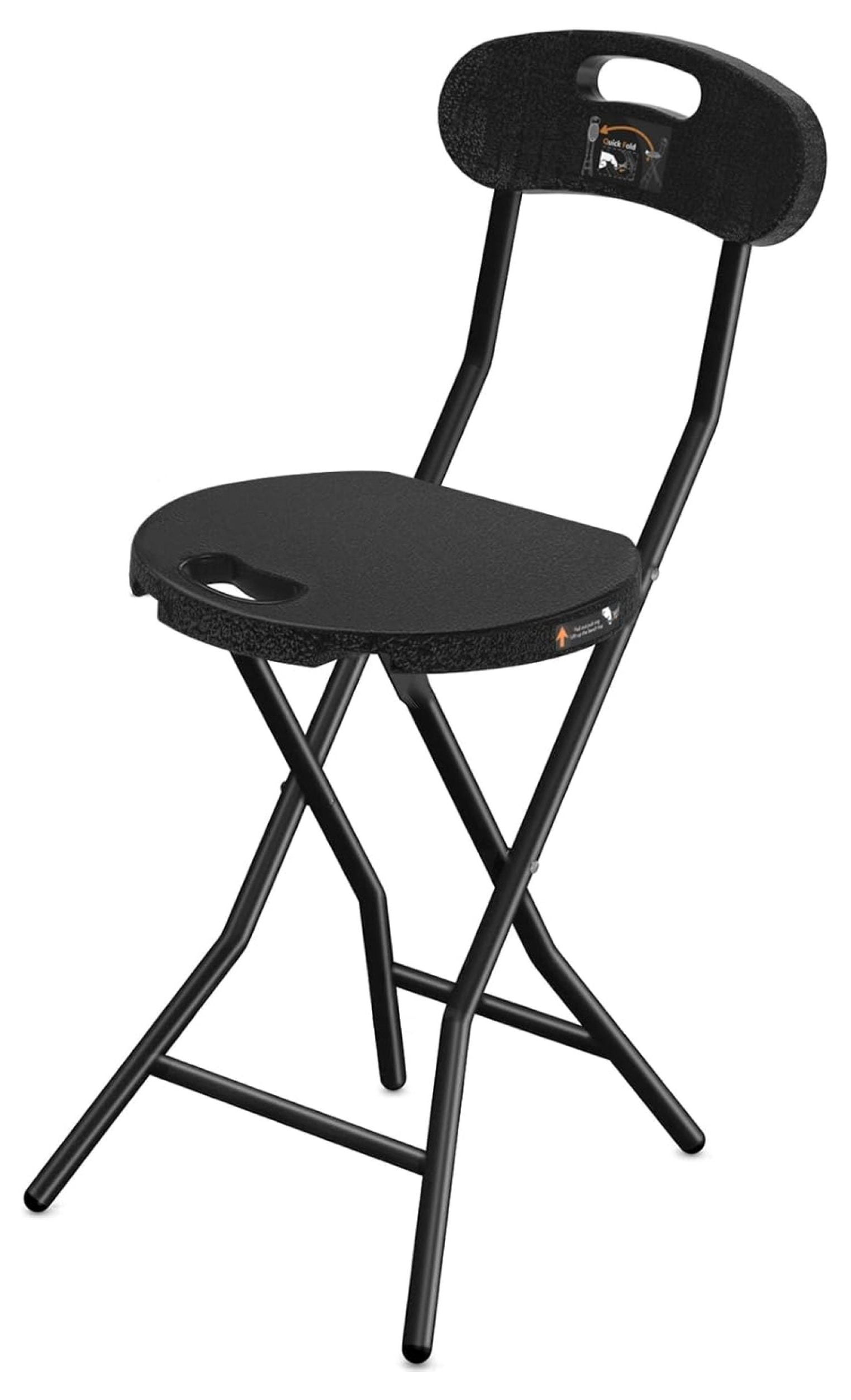 Folding Stool with Back, Heavy Duty Foldable Stools for Adults with ...