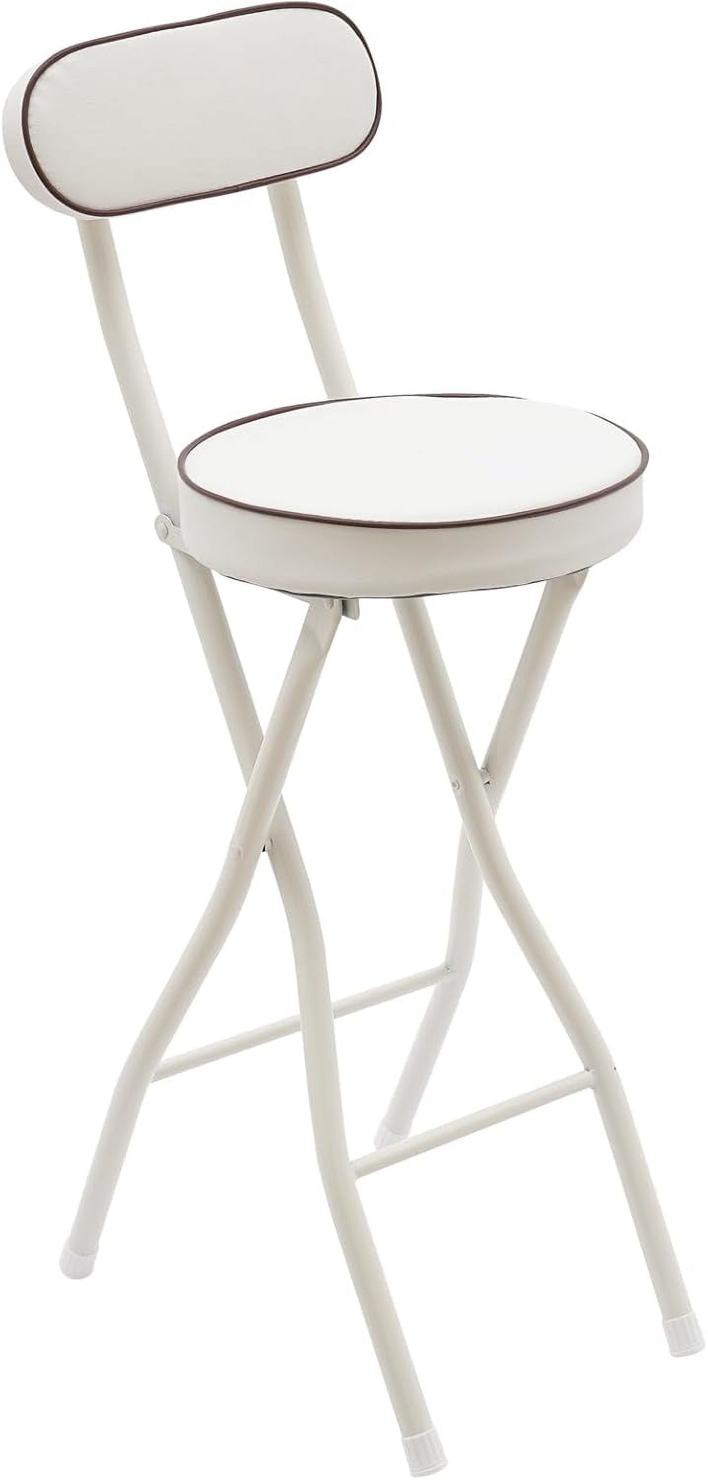 Folding Stool with Backrest Portable Cushioned Padded Folding Stool ...