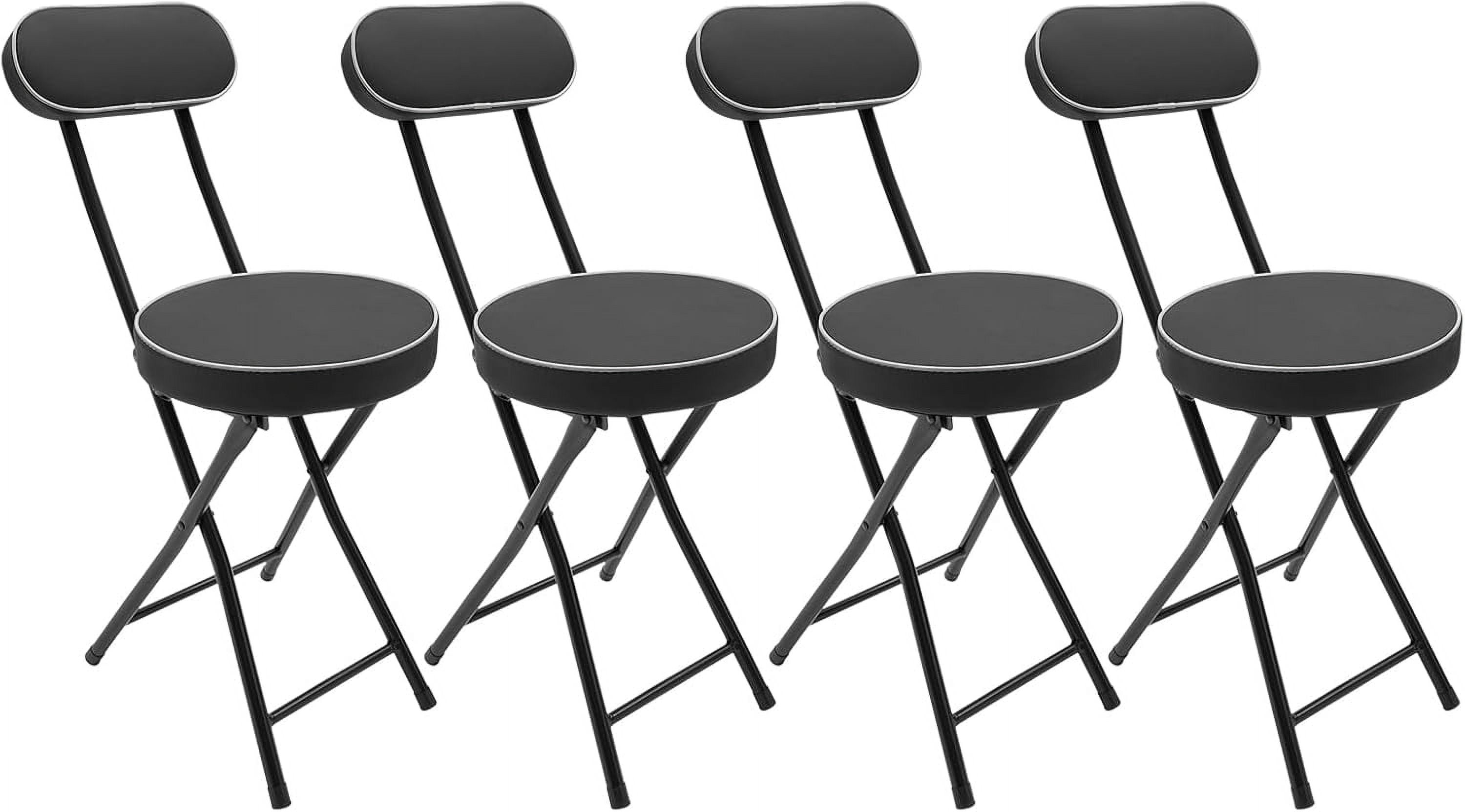 Folding Stool with Backrest Portable Cushioned Padded Folding Stool ...