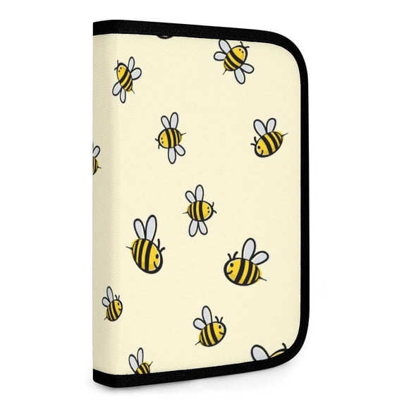 Folding Storage Bag 10.4×15.2in Strong Storage Zipper Designed For Home Office Library Cute Bee ...
