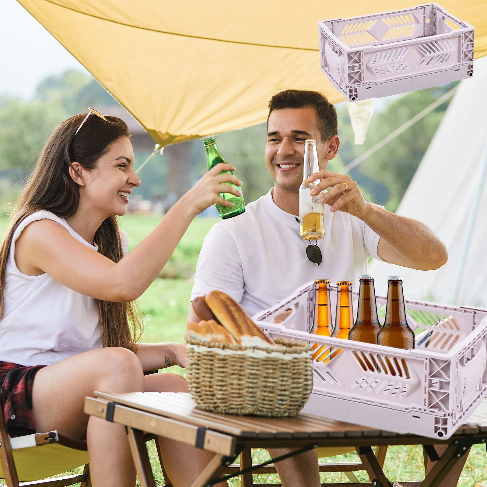 Folding Storage Basket, Kitchen Household Refrigerator Organizer ...