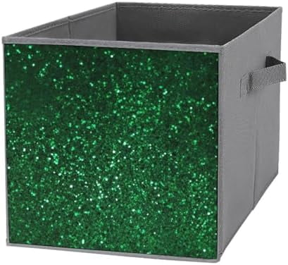 Folding Storage Box Large Storage Box Green Sequin Sparkle Wardrobe ...
