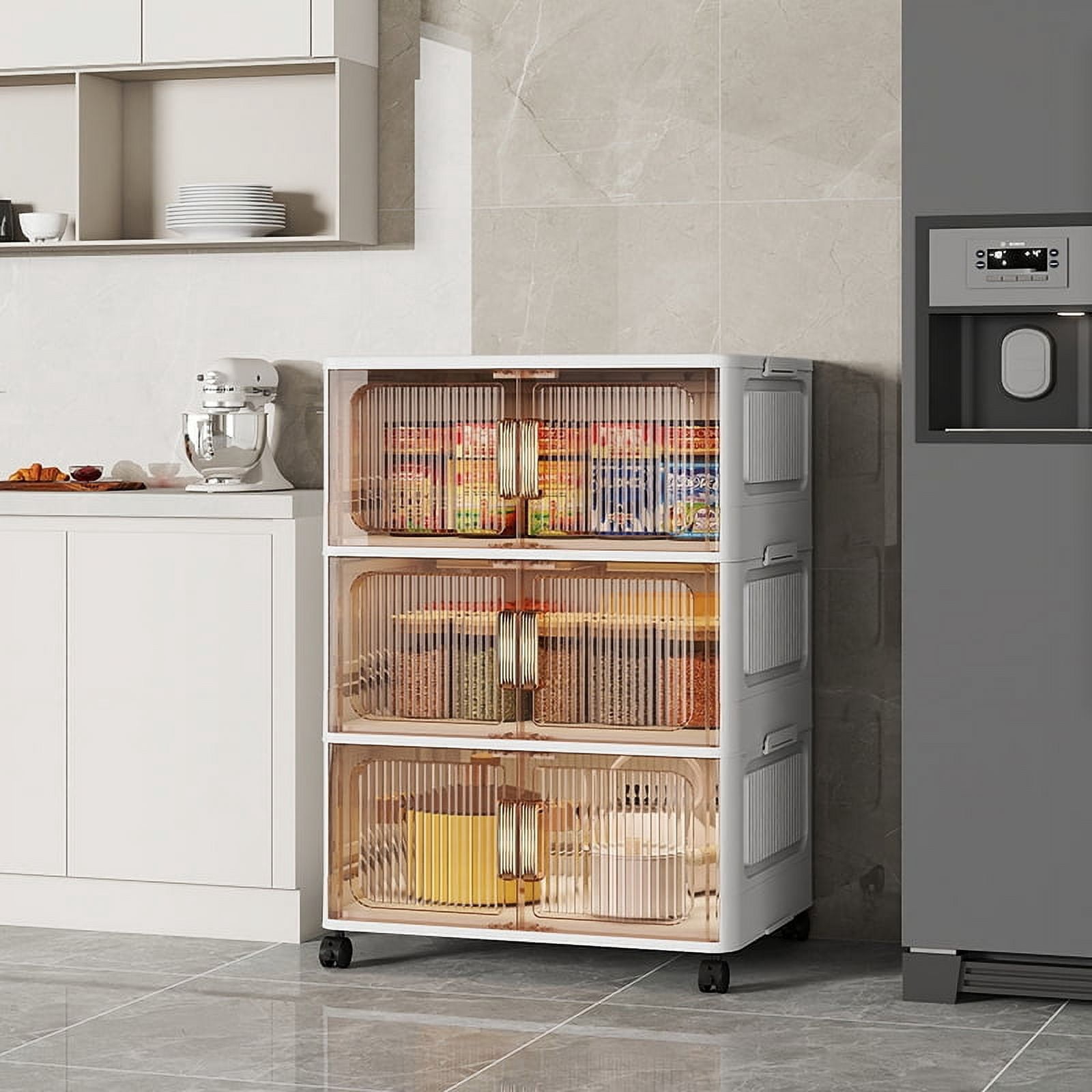 Folding Storage Box with Lid, Folding Storage Box for Home, Kitchen and ...