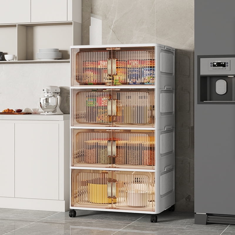 Folding Storage Box with Lid, Folding Storage Box for Home, Kitchen and ...