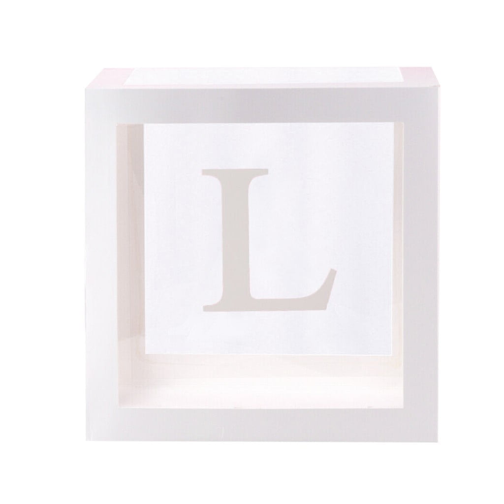 Folding Storage Boxes Letter A- Z Transparent Gift Boxes Kid Birthday ...