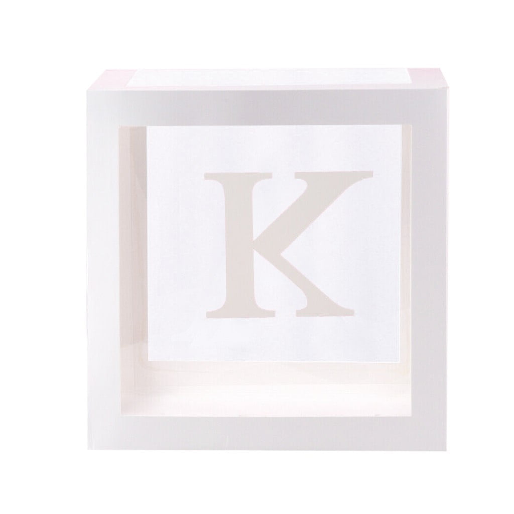 Folding Storage Boxes Letter A- Z Transparent Gift Boxes Kid Birthday ...