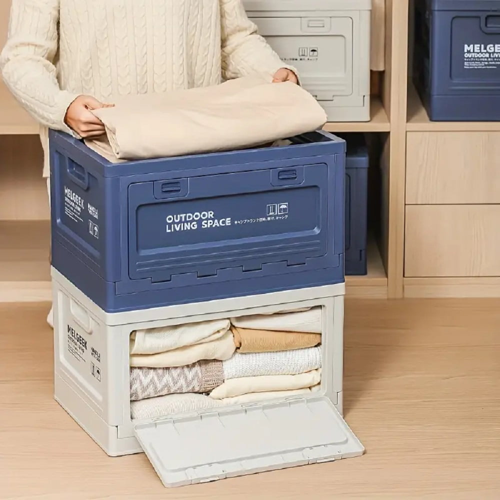 Folding Storage Camping Box, Multifunctional Plastic Storage Bins with ...