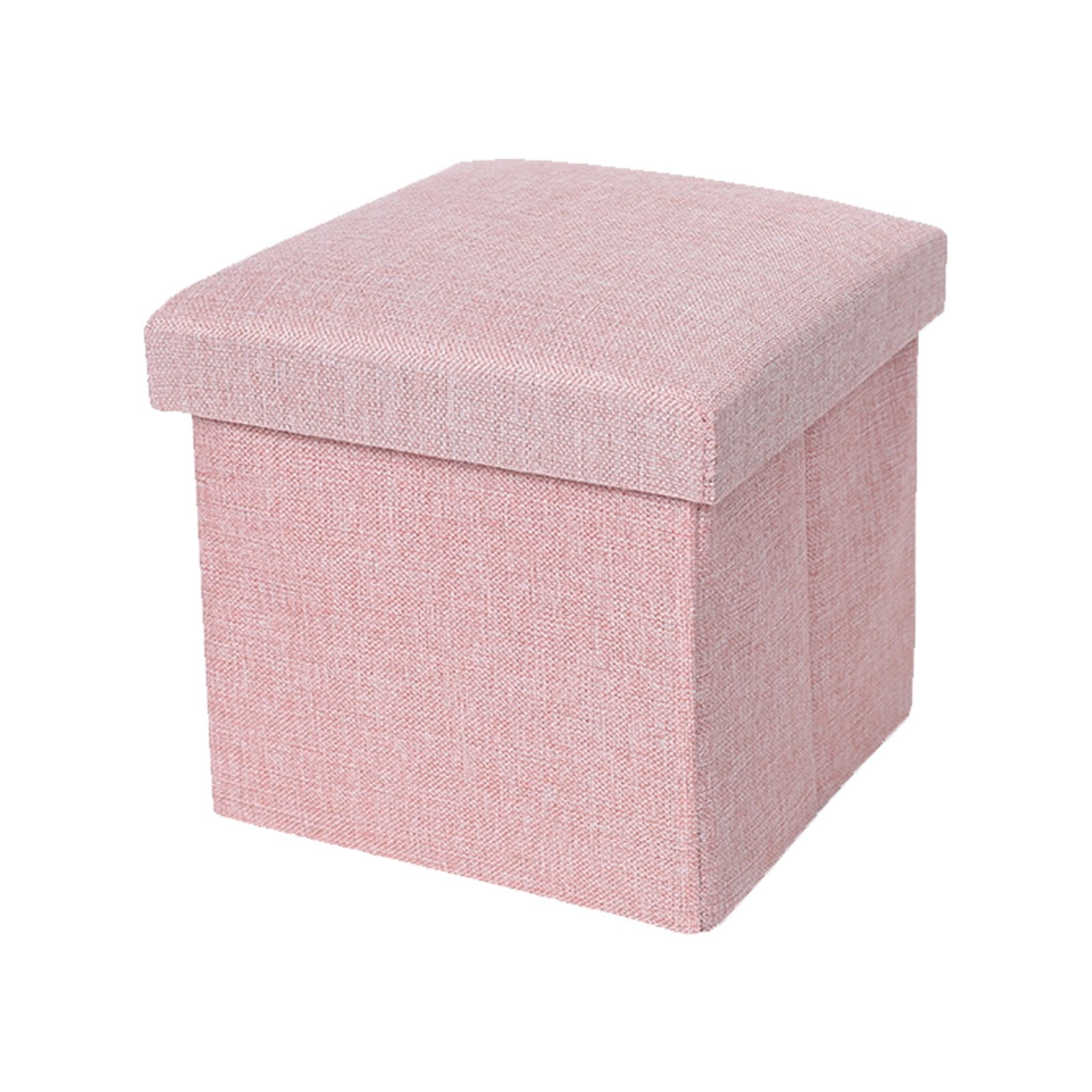 Folding Storage Ottoman Cube Saving Storage Toy Box Foot Rest Stool ...