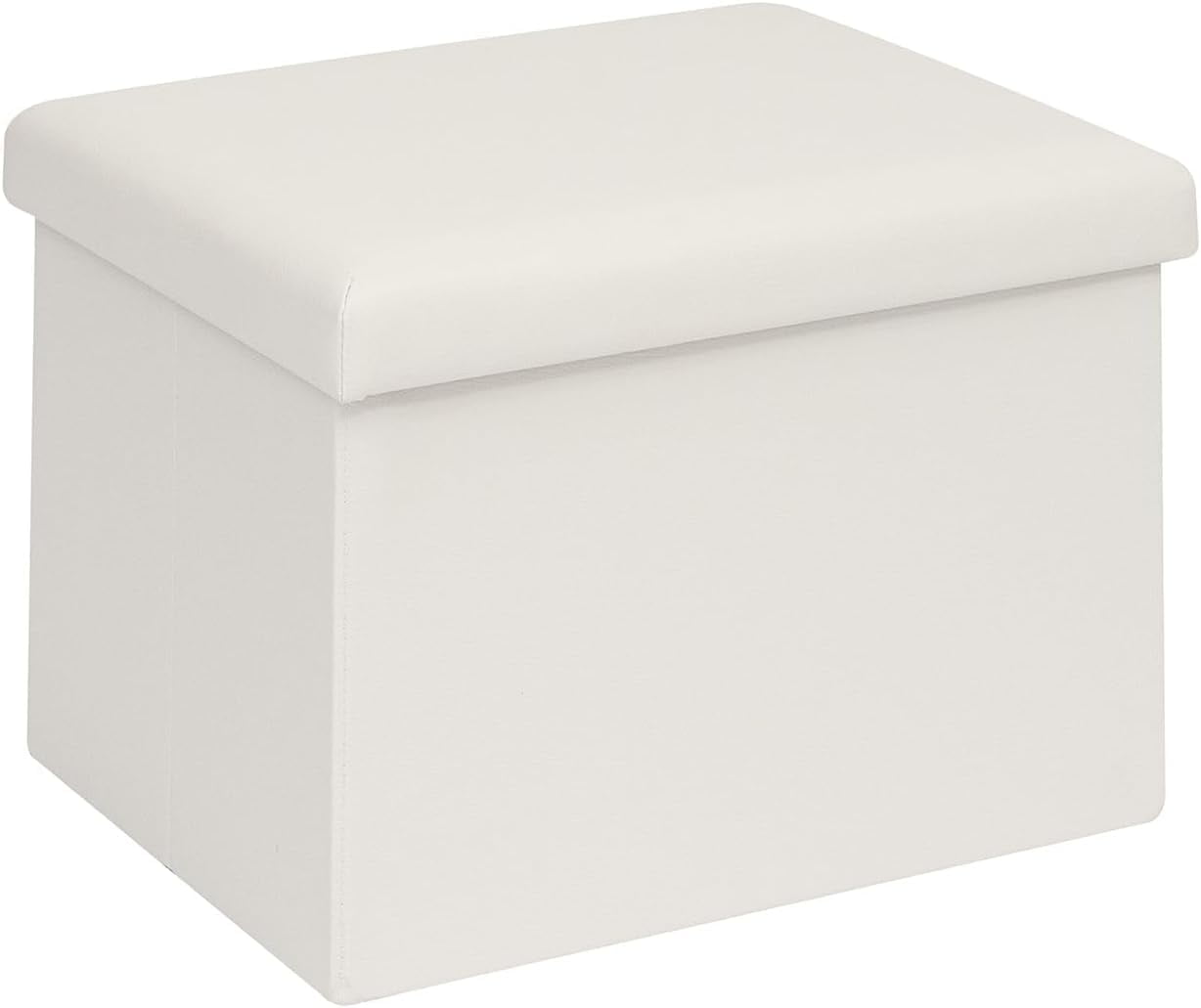 Folding Storage Ottoman Cue Faux Leather Ottomans for Room, edroom ...