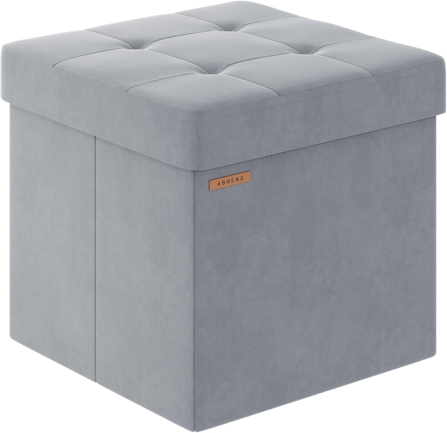 Folding Storage Ottoman, Velvet Storage Bench, Footrest, Footstool, for ...