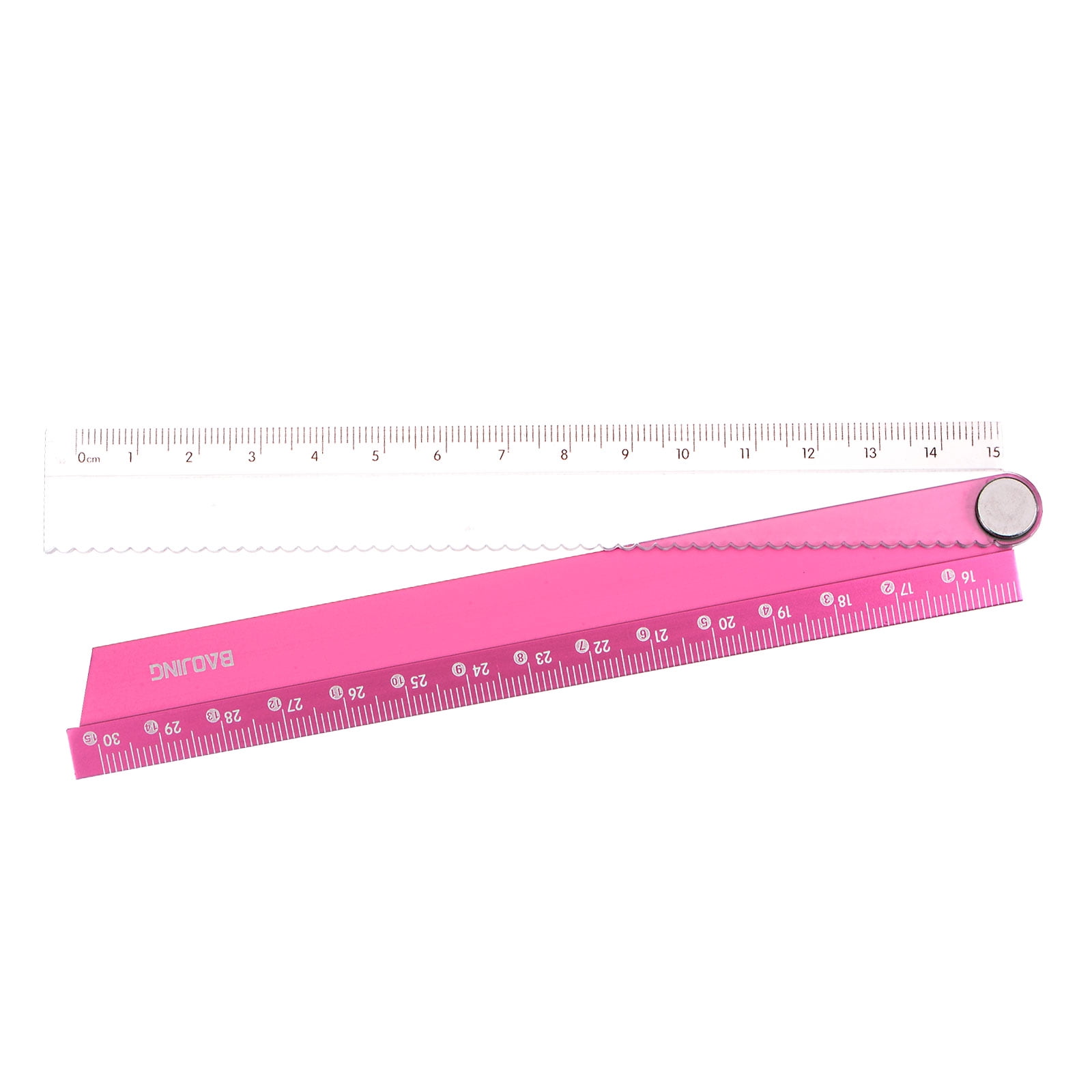 Folding Straight Ruler 30cm Drawing Measuring Tool with Wavy Edge Red ...